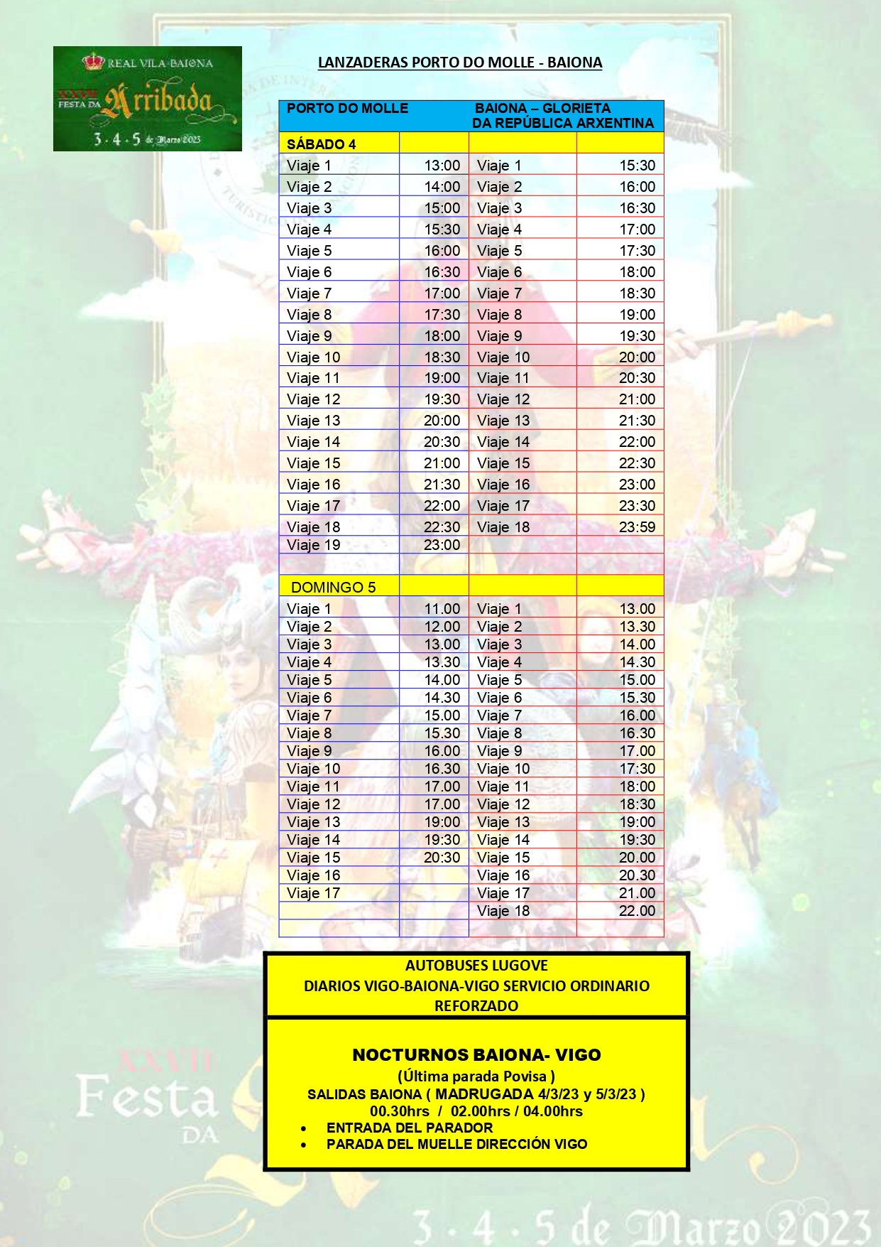 Tres días de fiesta en Baiona: programa completo, mapa y transporte de ...